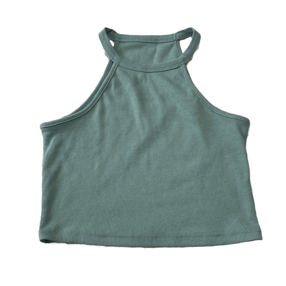 Tops | Very Pretty Sage Green Halter Neck Top | Poshmark